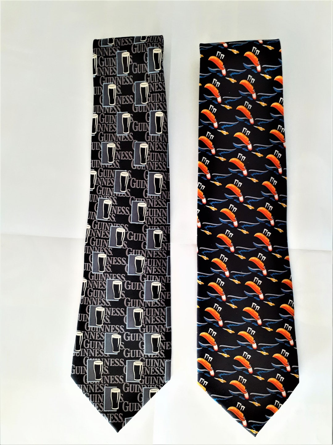 Vintage Guinness Silk Necktie: Toucan & Pint Glass Motifs - Etsy