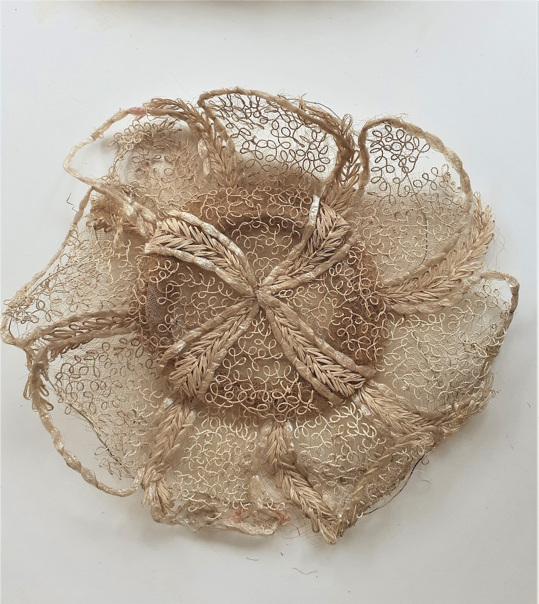 Antique Leghorn Straw Hat, Lacy Sunhat, Chapeau, Restoration Project ...