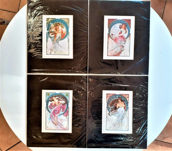 Vintage Alphonse Mucha Postcards Benedikt Taschen Prints Set - Etsy