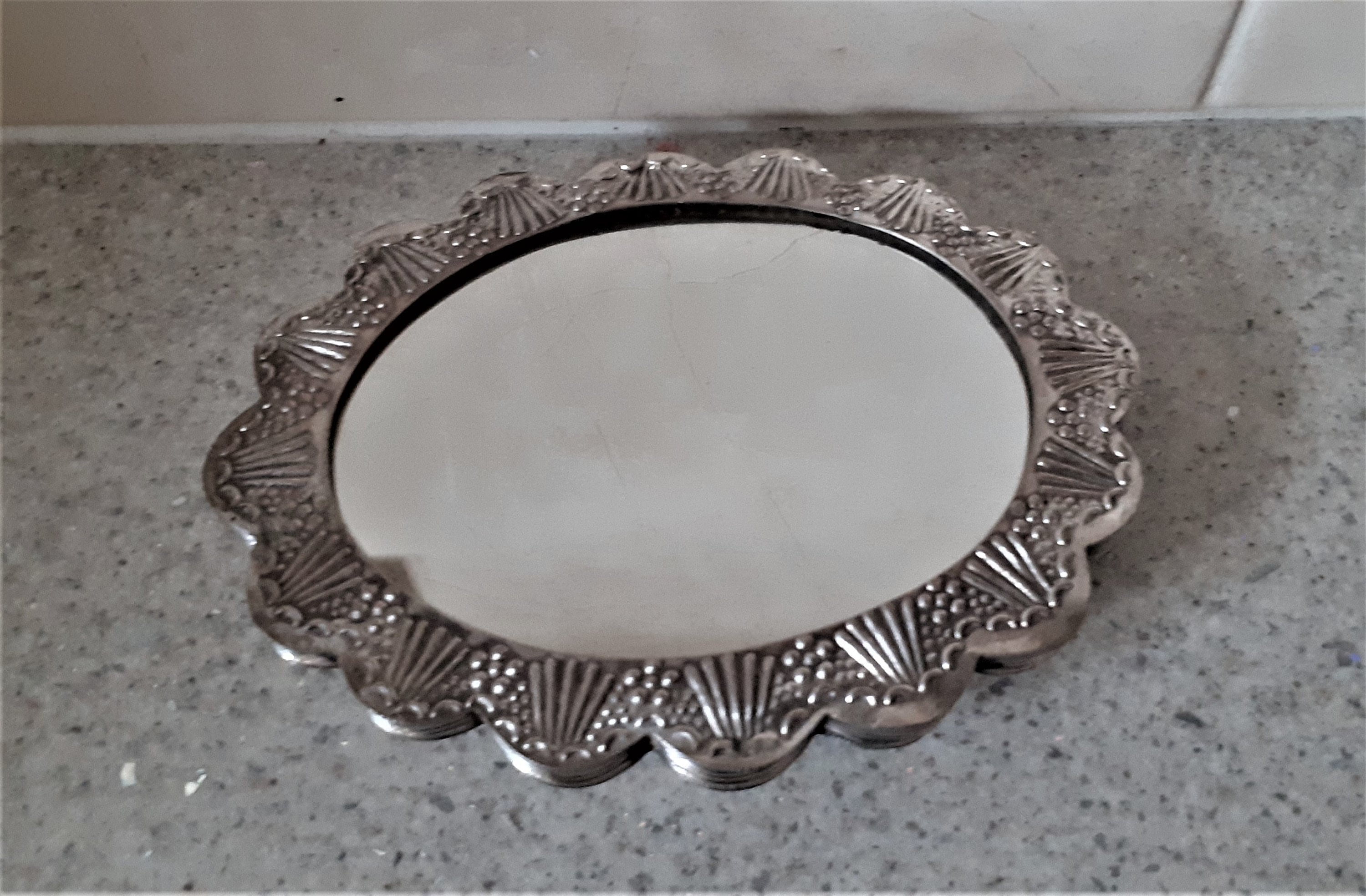 Vintage Silver Mirror Turkish Wedding Mirror Oval Silver - Etsy