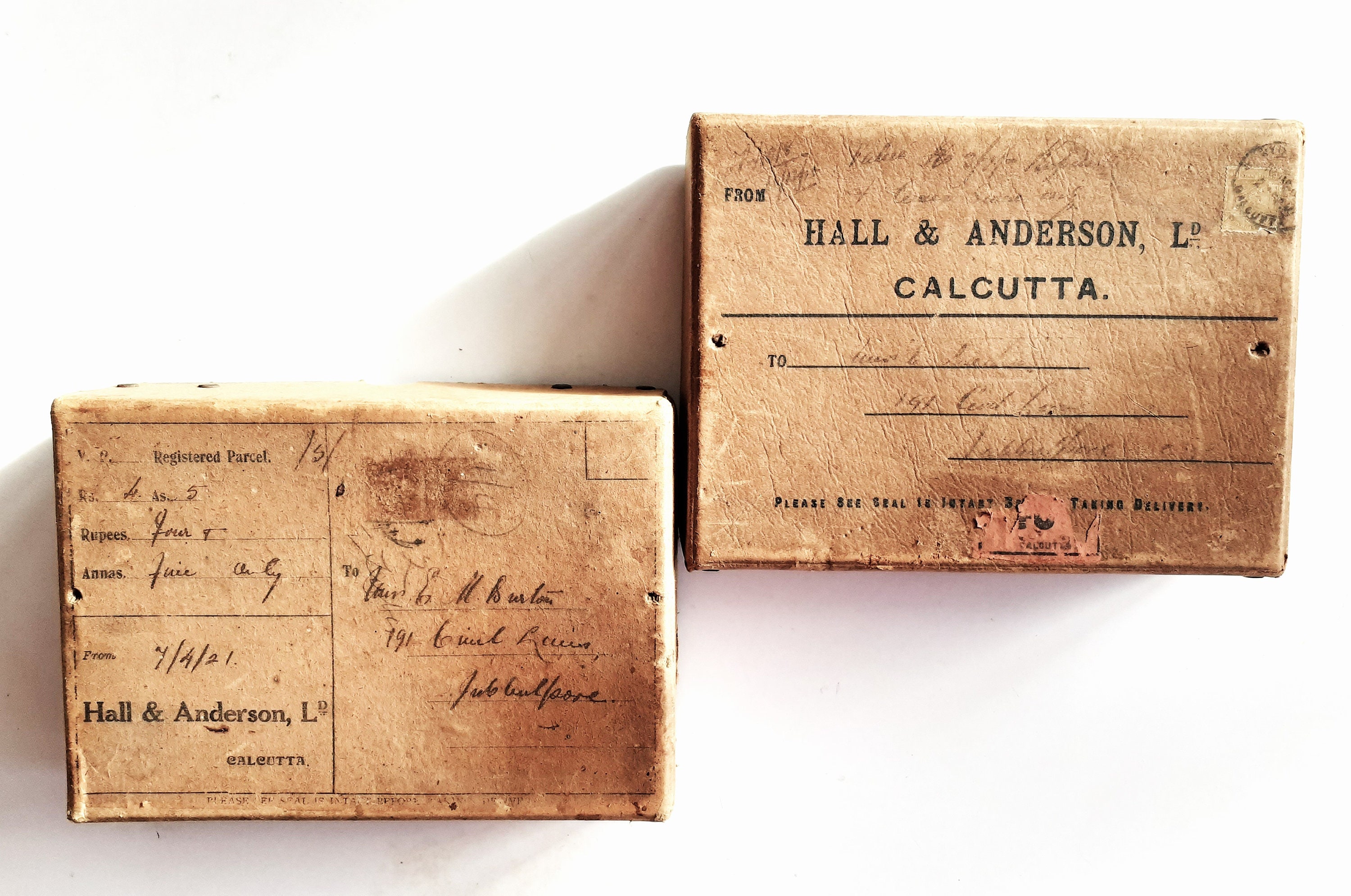 Antique Cardboard Boxes From British India, Colonial Boxes, - Etsy
