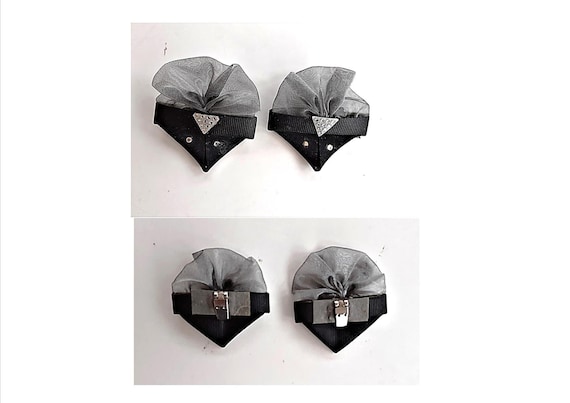 4 styles of vintage shoe clips, French shoe buckles, … - Gem