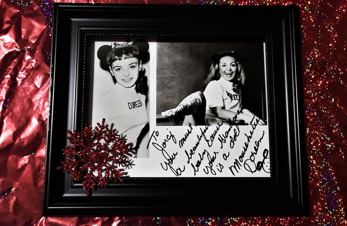 Walt Disney's Original Mouseketeer Doreen Tracey Rare Inscribed ...