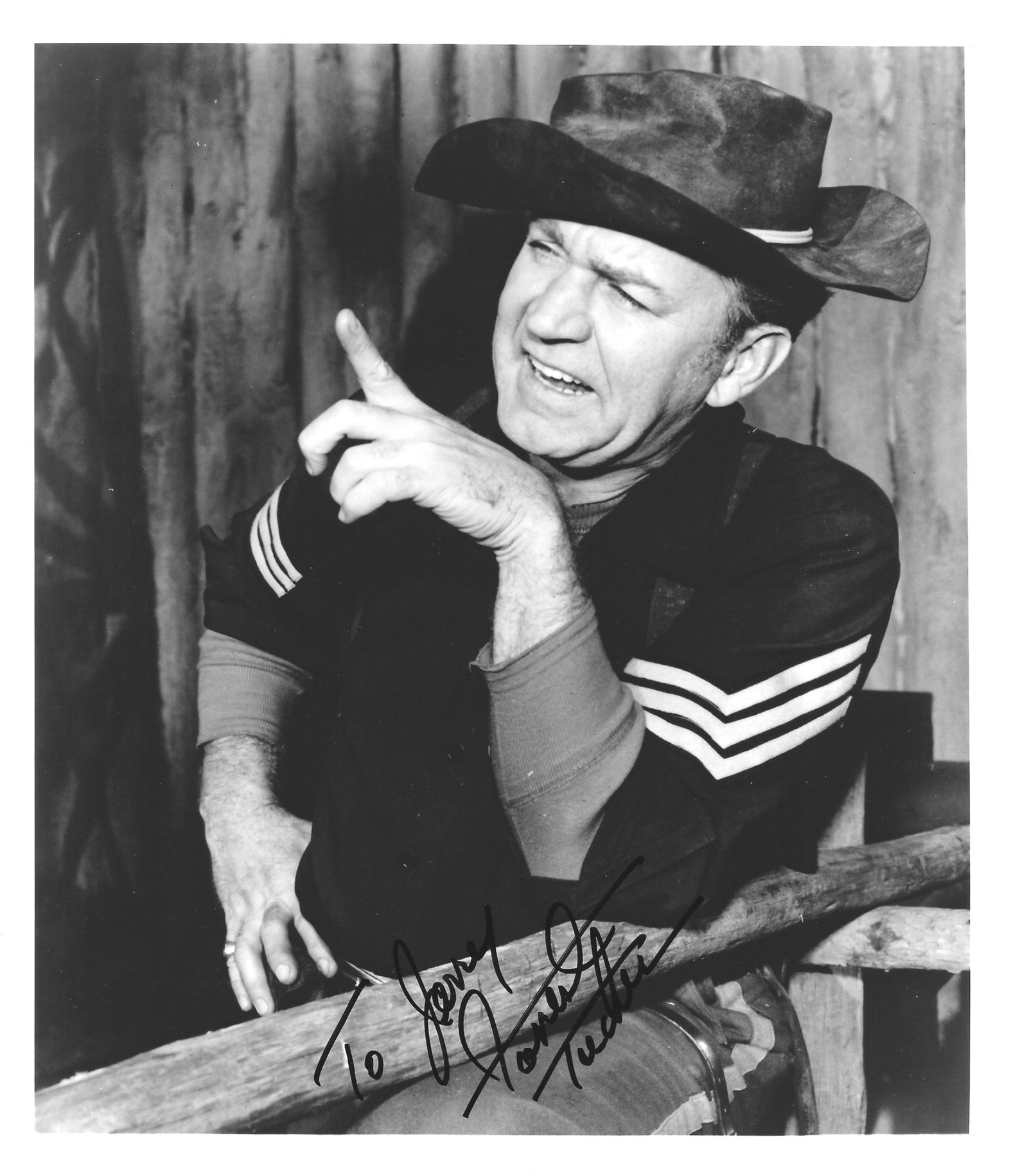 Forrest Tucker **rare** 1960's Black & White Inscribed Vintage "f Troop ...