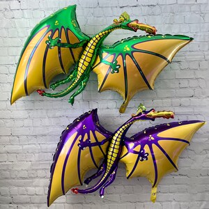 Dragon Foil Balloons JUMBO Mylar / Dragons Love Tacos - Kids Birthday ...