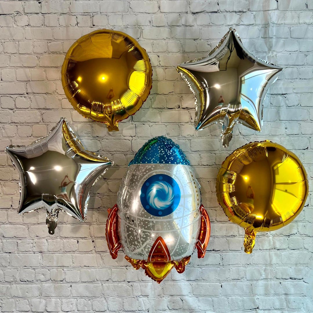 Rocket Ship Balloon Set: Outer Space Birthday Party Decorations - Etsy