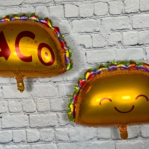 Dragons Love Tacos Balloons for Birthday Parties Fiestas Foil Balloons ...
