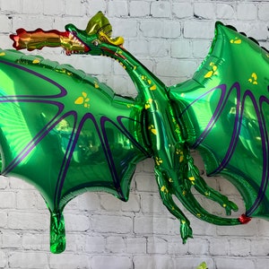 Jumbo Dragon Mylar Balloons: Kids Birthday Party Decoration Set of 2 - Etsy