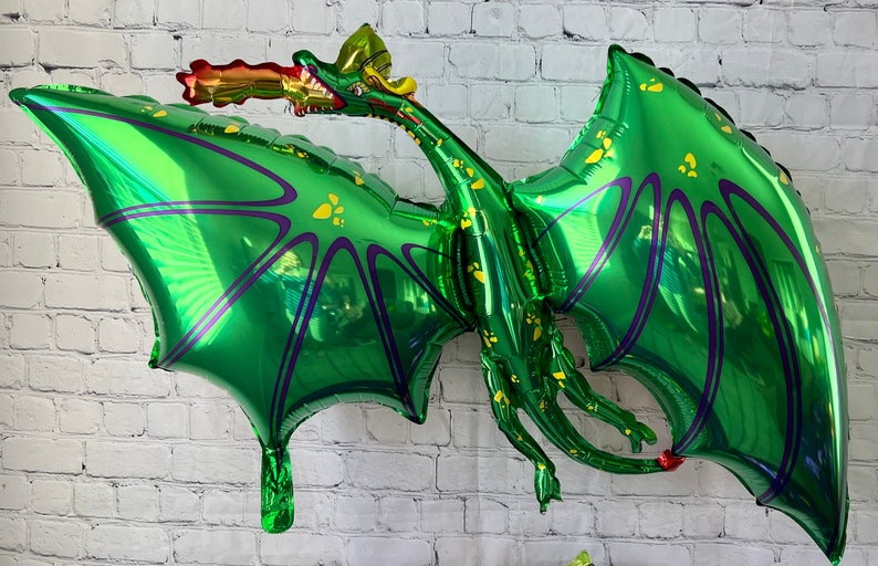 Jumbo Dragon Mylar Balloons: Kids Birthday Party Decoration Set of 2 - Etsy