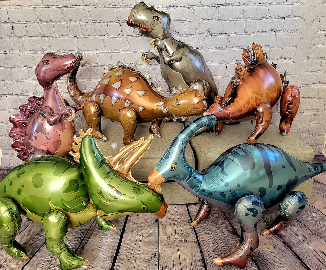 Dinosaur Balloon Set of 6 JUMBO Mylar Walking Foil Balloons - Etsy