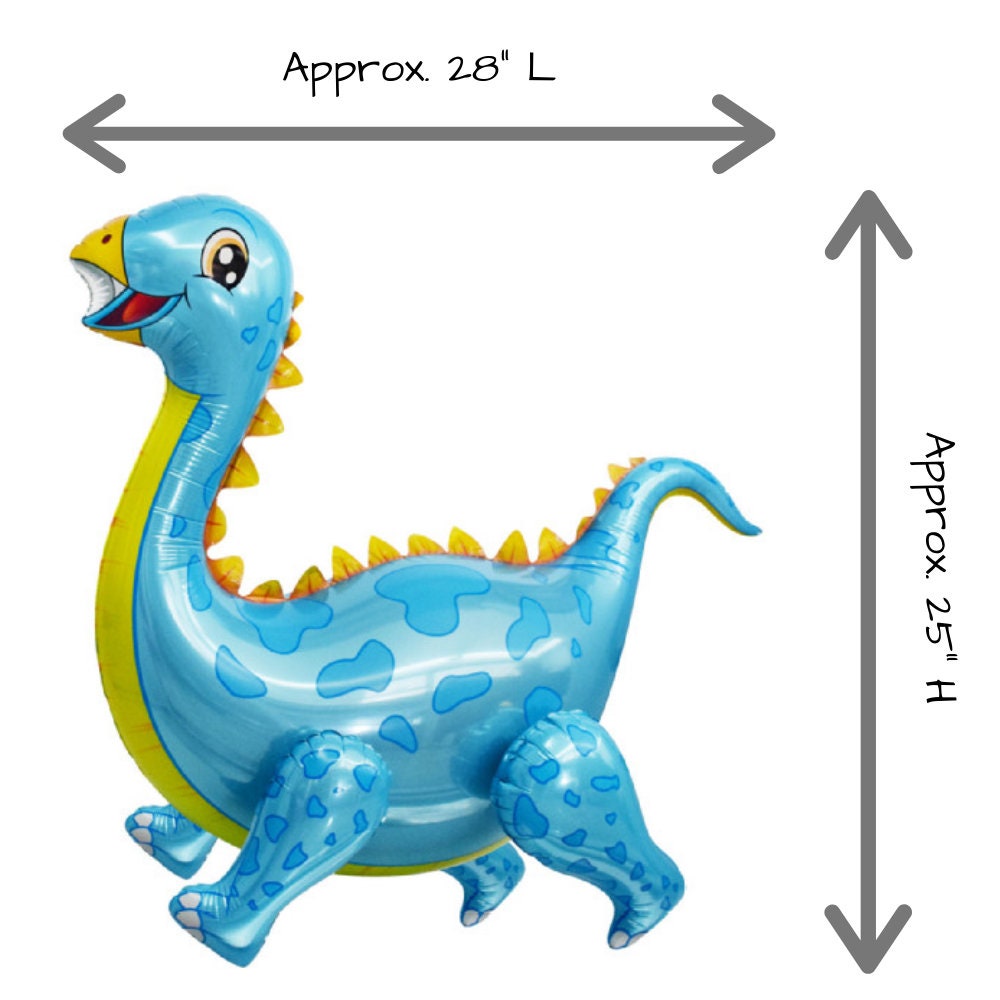 Dinosaur Balloon Set of 6 JUMBO Mylar Walking Foil Balloons | Etsy