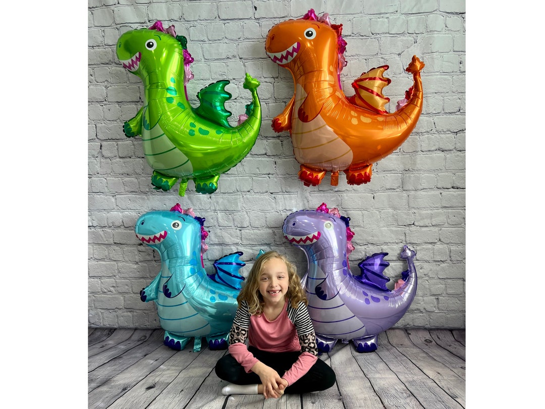 Dragon Foil Balloons JUMBO Mylar - Set of 4 Kids Birthday Party ...