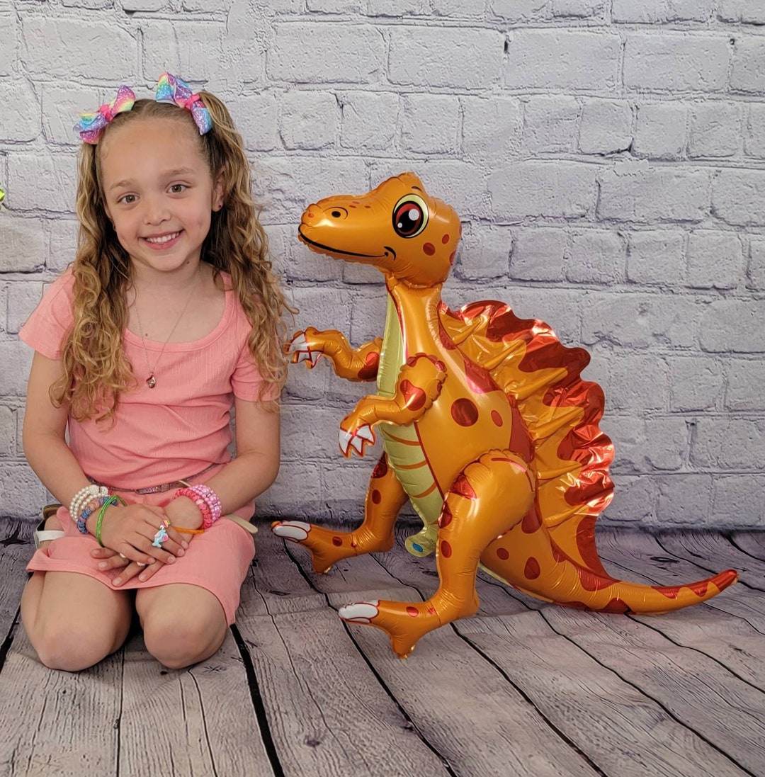 Dinosaur Balloon JUMBO Mylar Walking Foil Balloons - ORANGE Spinosaurus ...