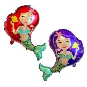 Mermaid Balloon Birthday Party Decoration 2 PC Set - Etsy