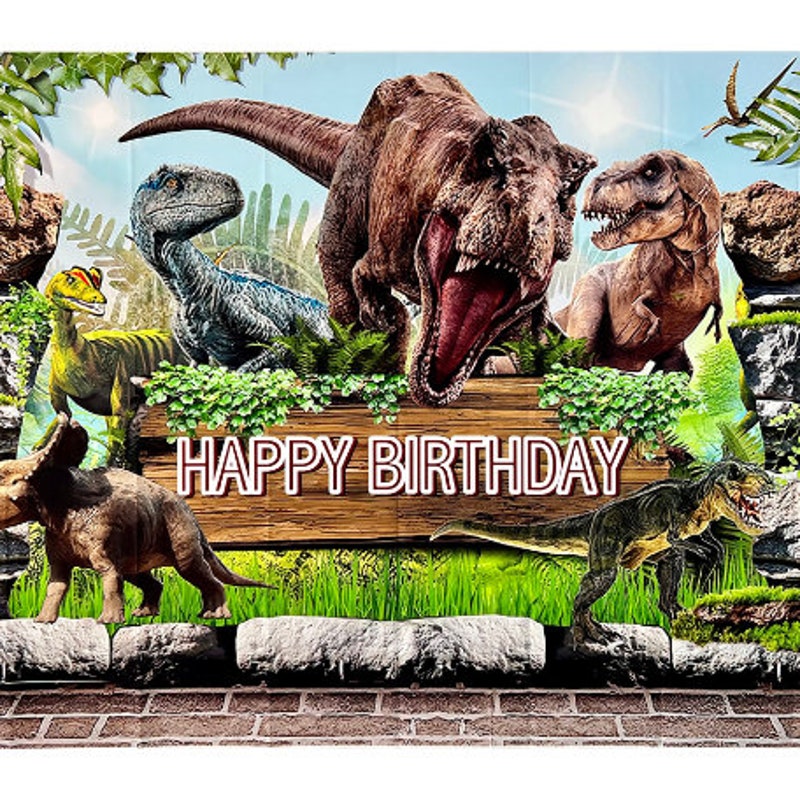 Dinosaur Backdrop - Etsy