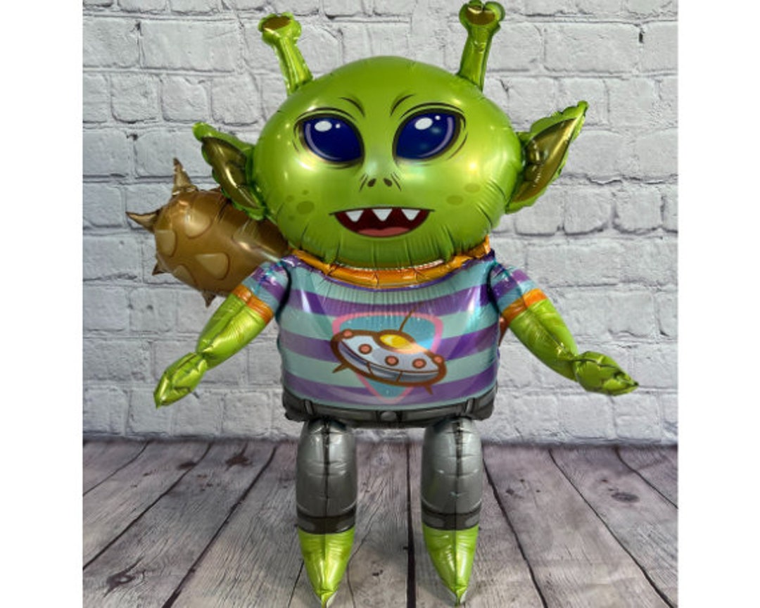 Green Alien Balloon: Outer Space Birthday Party Decoration - Etsy