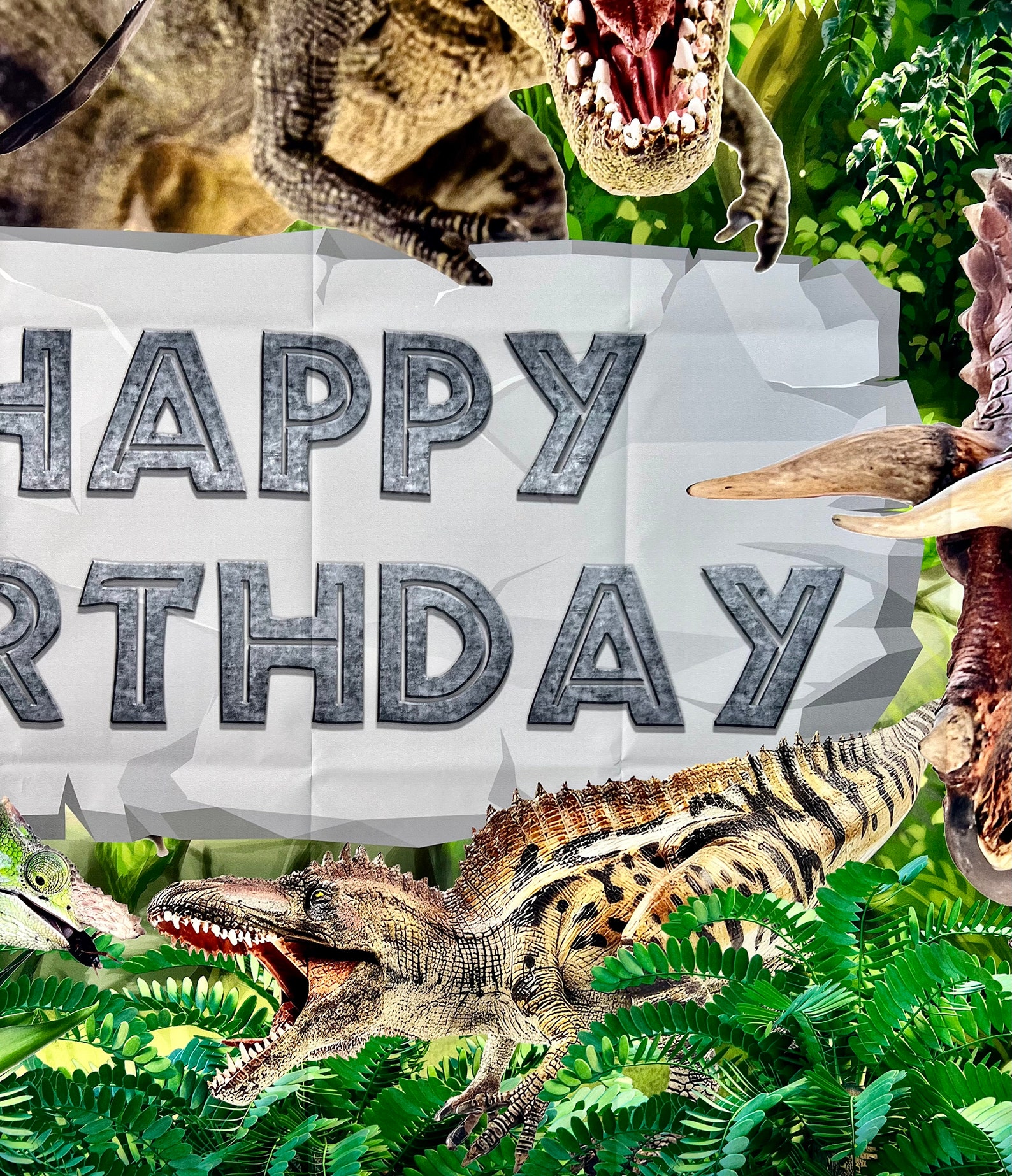 Dinosaur Photo Backdrop Kids Birthday Party Vinyl Dinosaur Banner ...