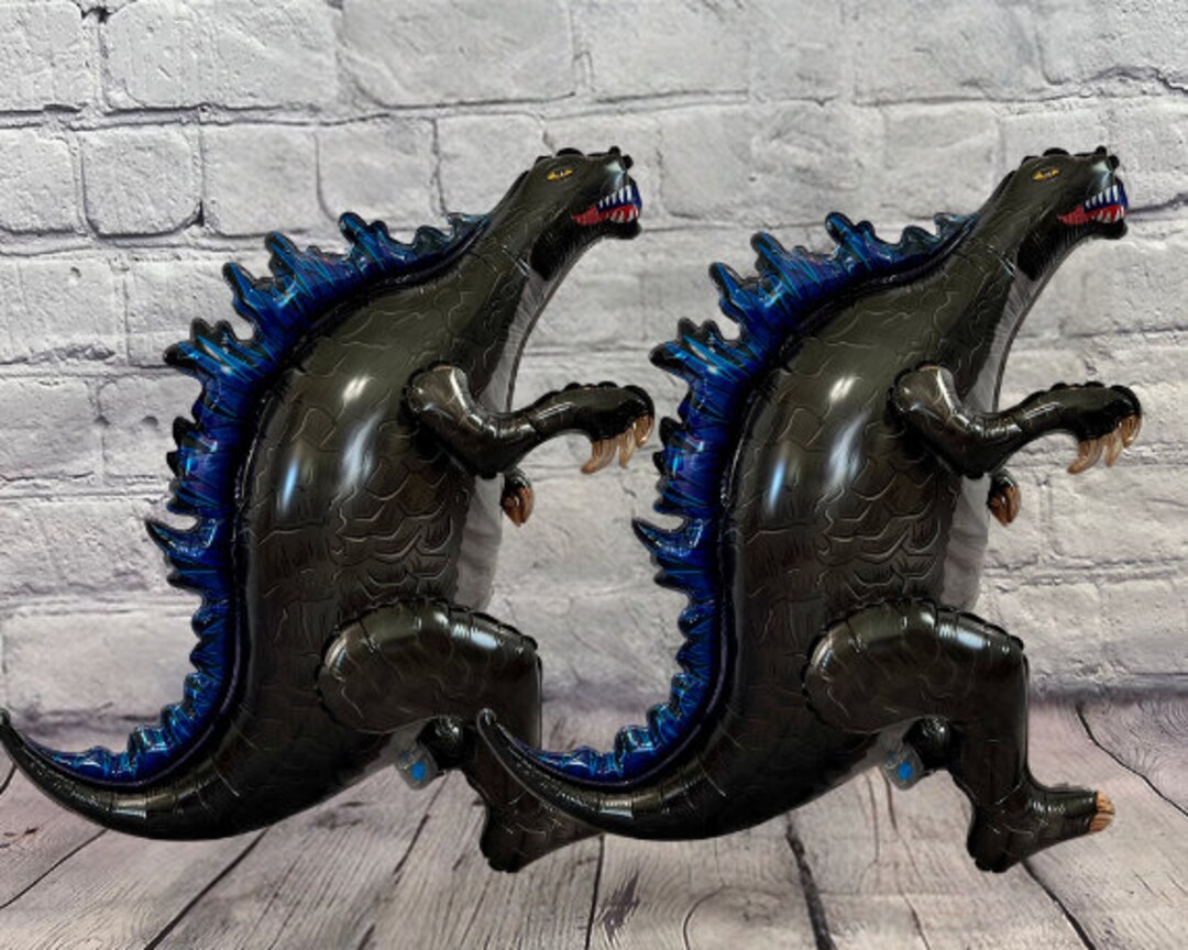 Dinosaur Balloons JUMBO Mylar Walking Foil Balloons - Black Set of 2 ...