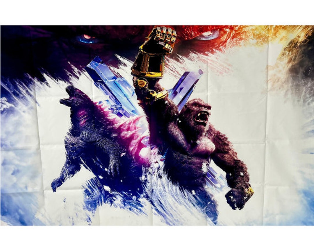 King Kong Godzilla Photo Backdrop Kids Birthday Party Vinyl Banner ...
