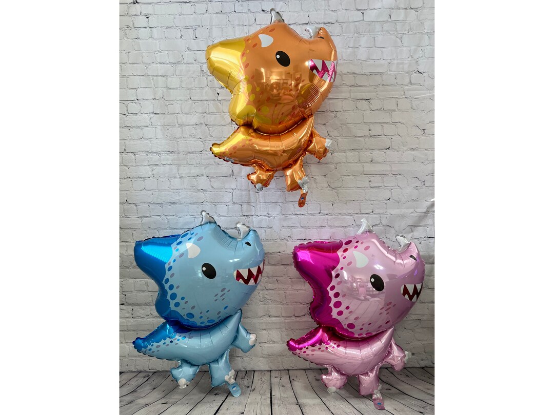 Baby Dinosaur Balloon Set of 3 Mylar Foil Party Balloons | Birthday ...