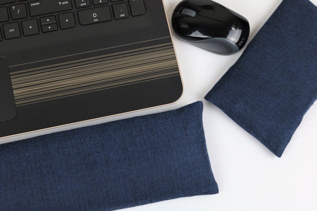 The Original Wrist Rest Set, Navy Blue Wrist Rest Set With Fold Over ...