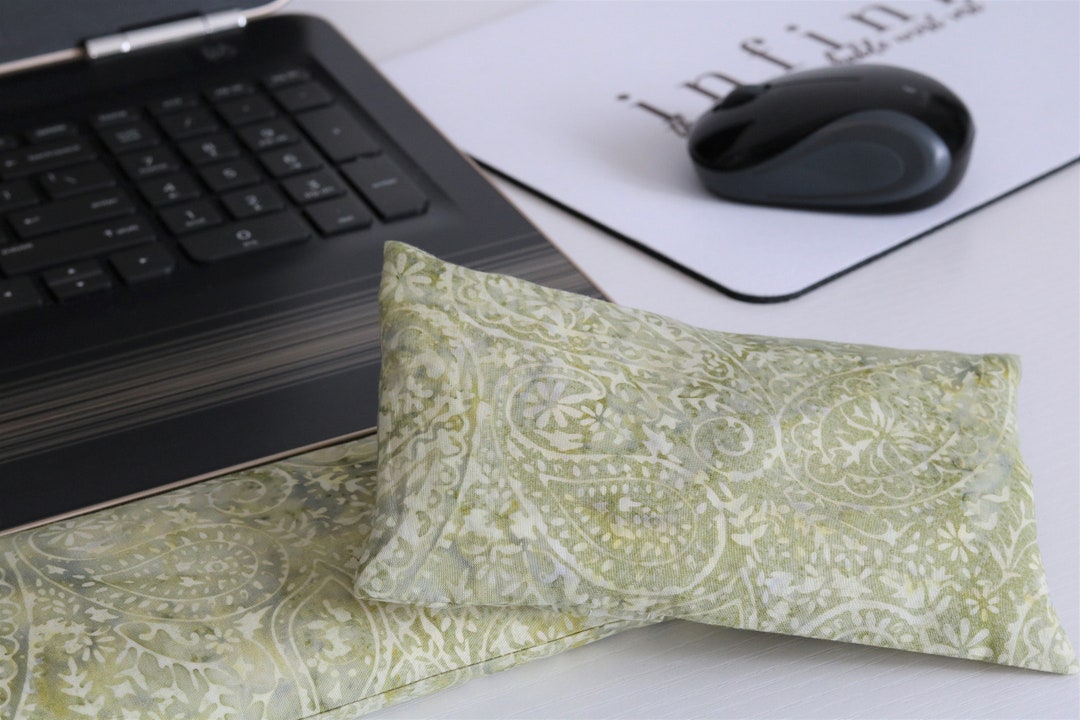 The Original Wrist Rest, Sage Green Paisley Wrist Rest With Fold Over ...