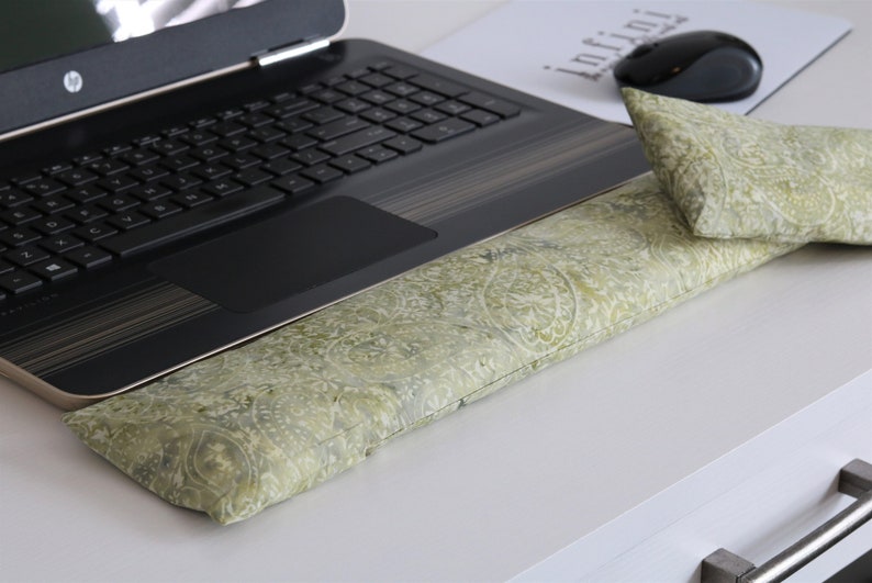 The Original Wrist Rest, Sage Green Paisley Wrist Rest With Fold Over ...