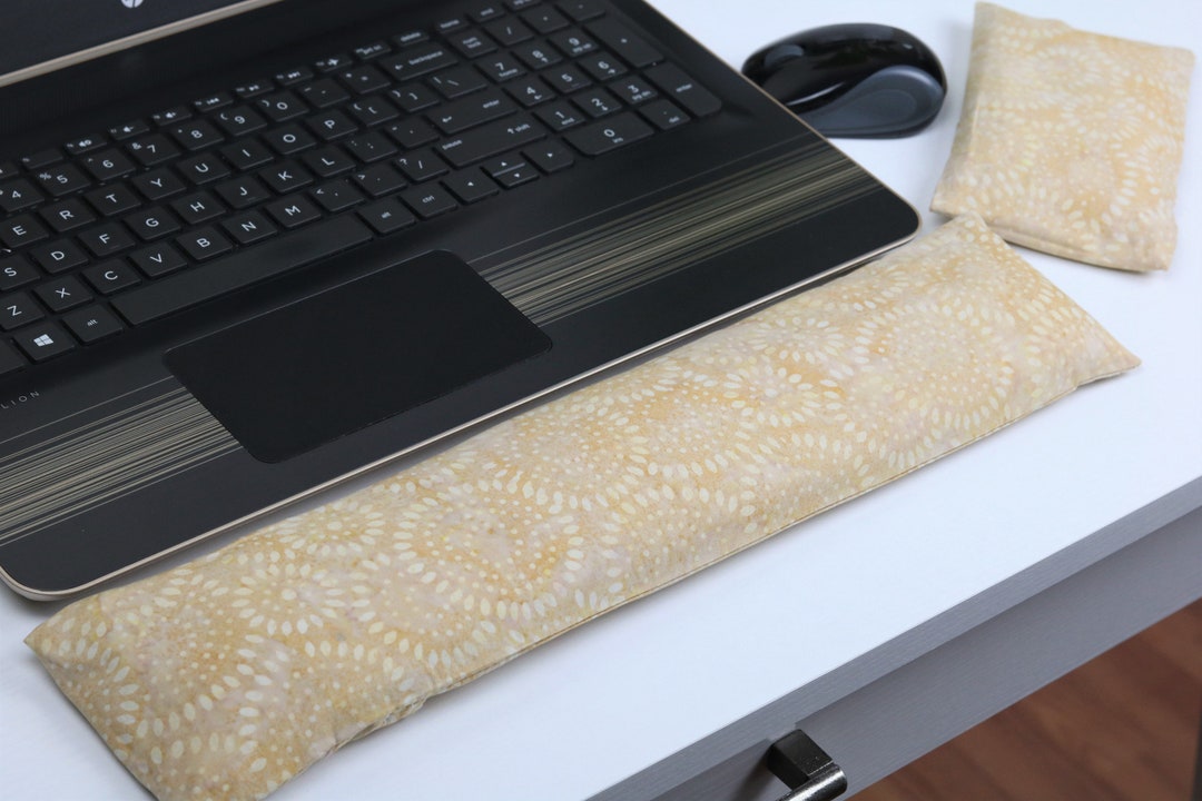 The Original Wrist Rest, Sunflower Batik Fabric Wrist Rest With Fold ...