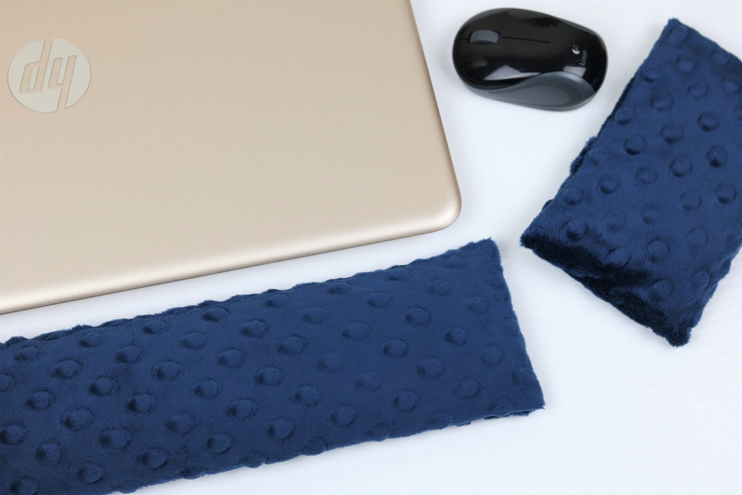 The Original Wrist Rest Set, Navy Blue Wrist Rest Set With Fold Over ...