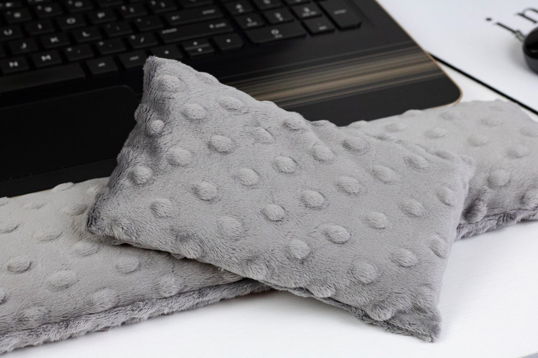 The Original Wrist Rest Set, Gray Minky Wrist Rest Set With Fold Over ...
