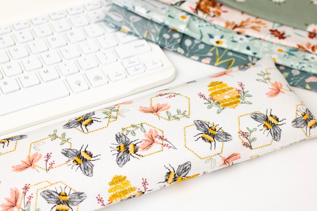 The Original Washable Wrist Rest Set, Honey Bee Floral Fabric Wrist ...