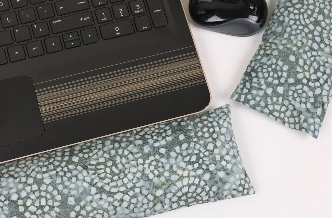 The Original Wrist Rest Set, Green Batik Fabric Wrist Rest Set With ...