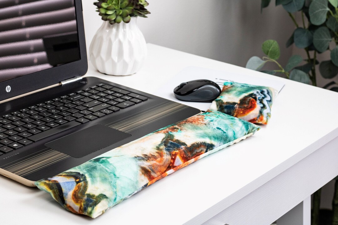 The Original Wrist Rest, Teal Minky Wrist Rest With Fold Over Covers ...