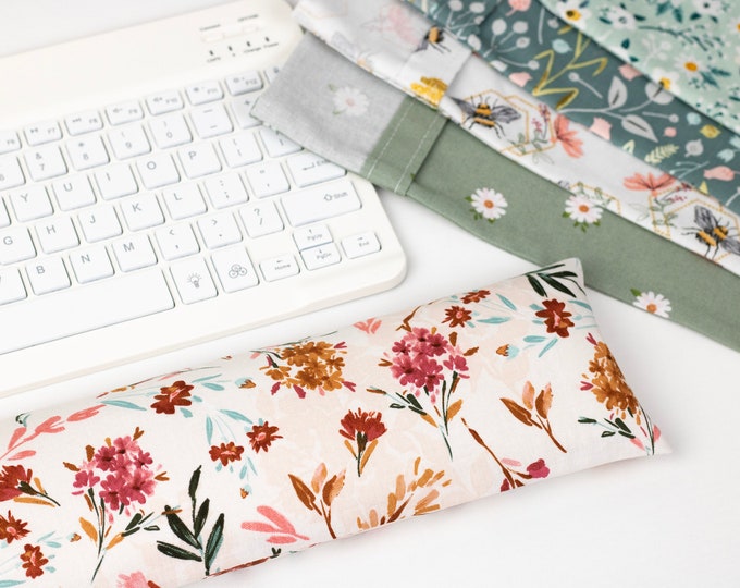 The Original Washable Wrist Rest Set, Pink Floral Fabric Wrist Rest ...