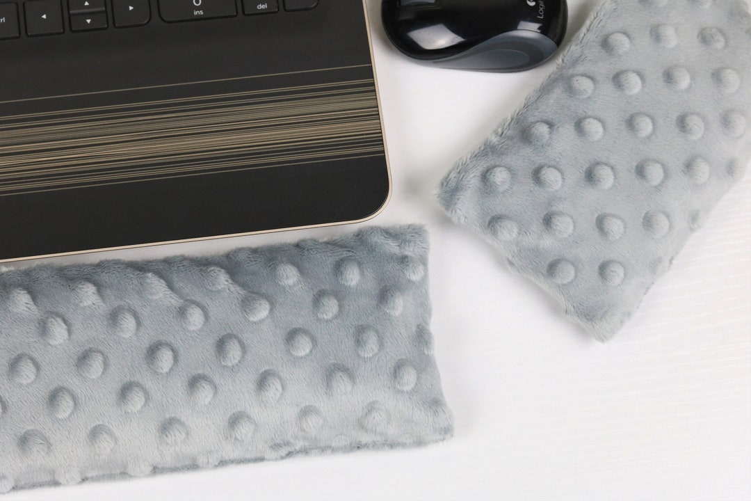 The Original Wrist Rest Set, Light Steel Blue Minky Wrist Rest Set With ...