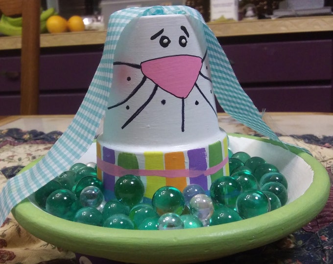 Terra Cotta Pot Bunny, Painted Rabbit - Etsy