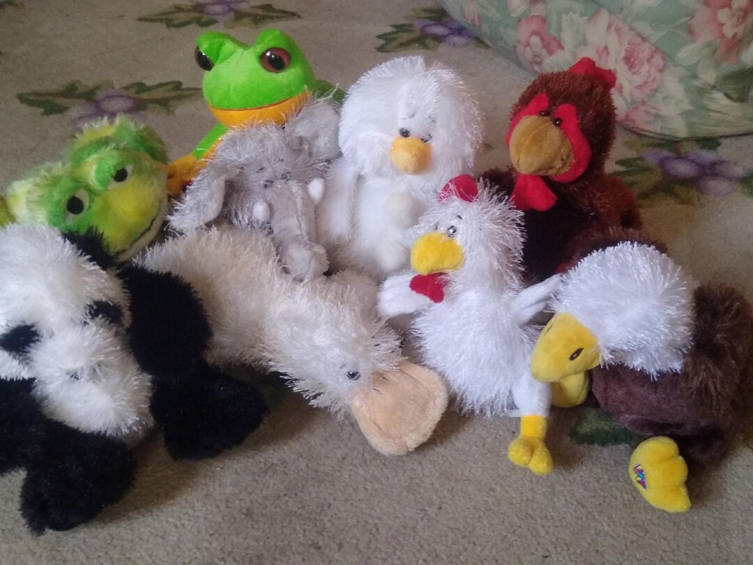 Choice of 9 Webkinz Plushies, Rooster, Snowman, Platypus, Chicken ...