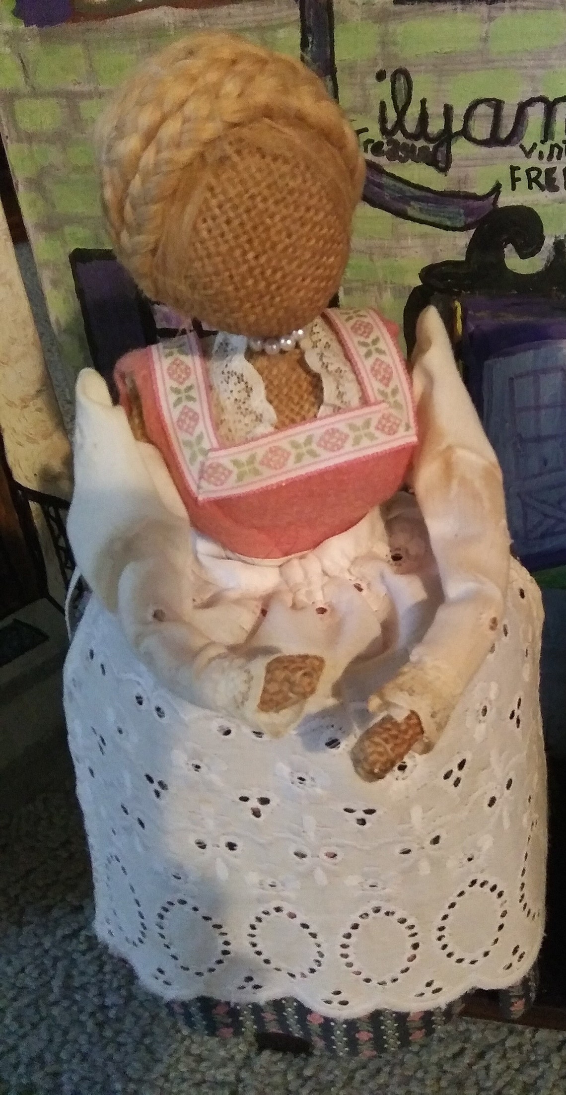 German Rupfen Puppen Burlap Doll Lovely Vintage Handmade - Etsy