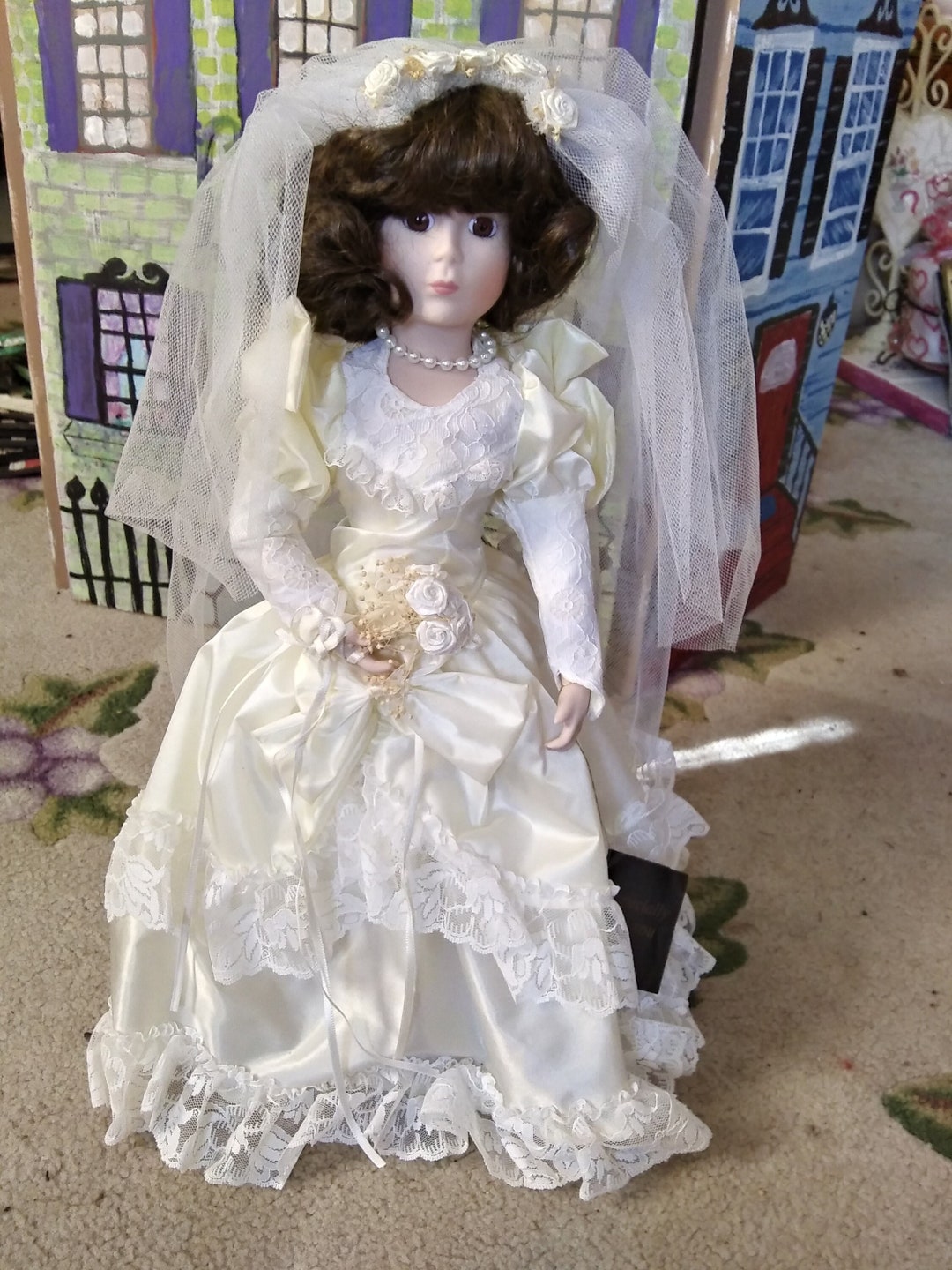 17 Tall Bride Doll, House of Lloyd, Collectible Vintage Porcelain Doll ...