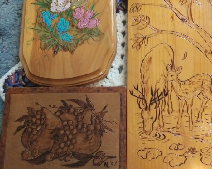Hare Pyrography Art. the Painting is Burned on Wood. Pyrographic Art ...