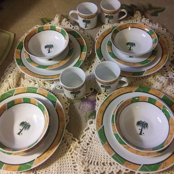 Palm Tree Dinnerware - Etsy