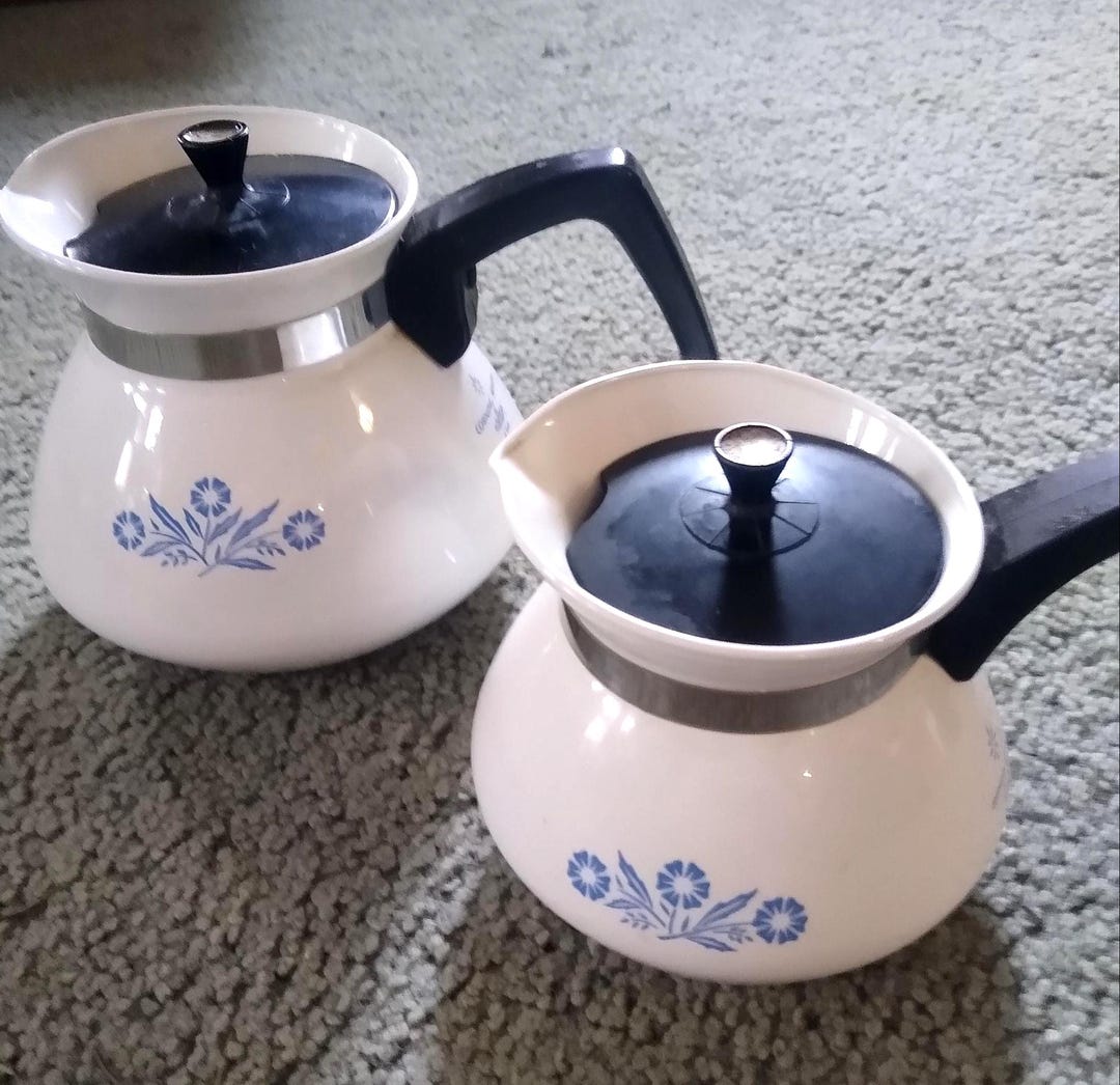 Vintage Corning Ware Teapot: Cornflower Blue, 6-cup or 3-cup Kettle - Etsy