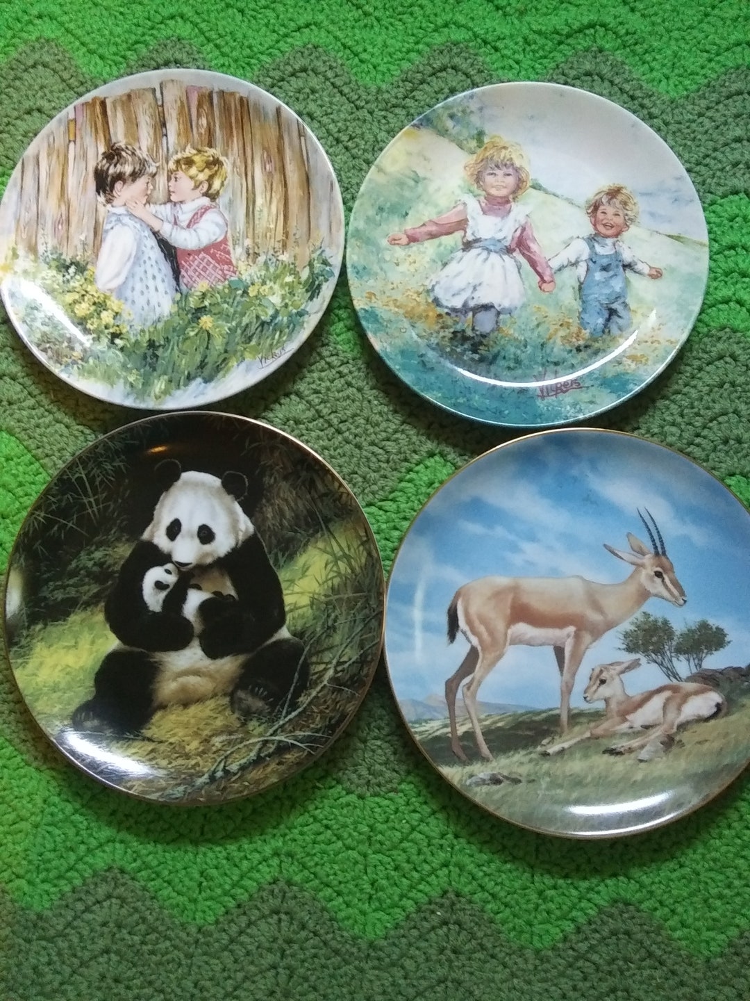 Endangered Species, Collector Plates, Gazelle, Panda, Will Nelson ...
