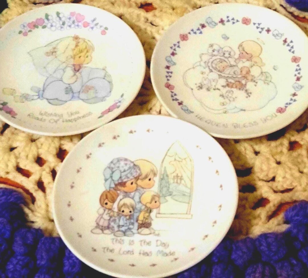 Precious Moments Mini Plates Set: Wedding, Baby, Family Life - Etsy