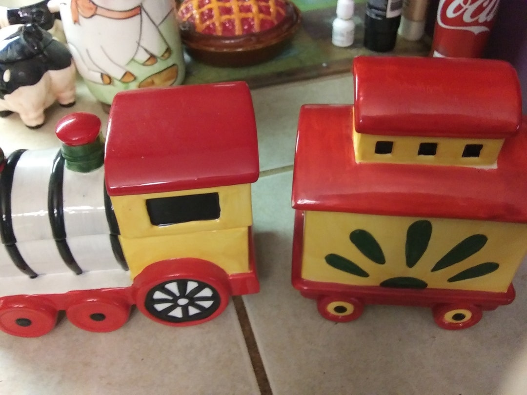 Vintage Pfaltzgraff Heritage Candy Train, Folk Art Cookie Jar - Etsy