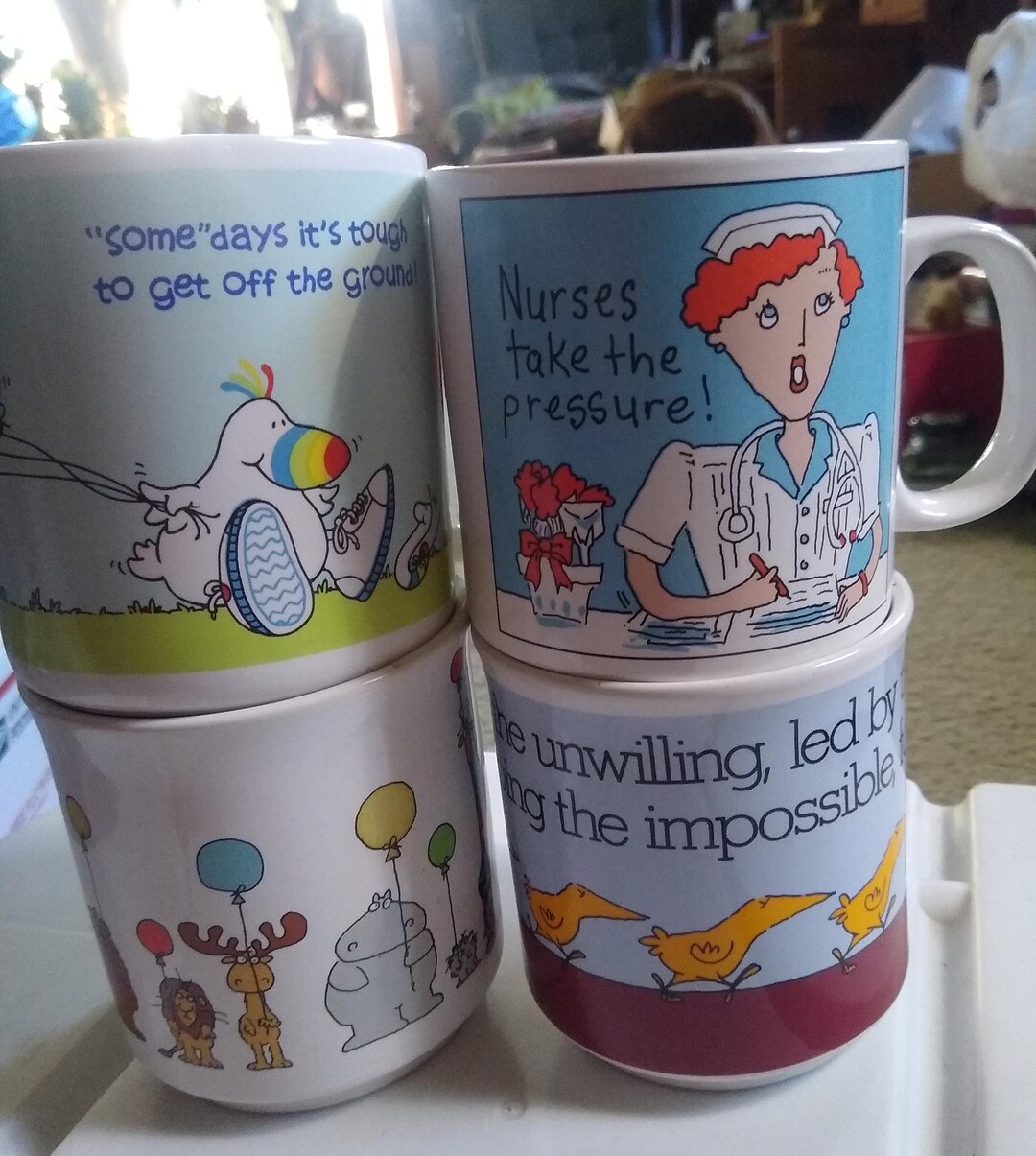 Choice of 4 Funny Ceramic Mugs, Vintage - Etsy