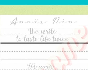 Personalized Cursive Practice Sheet - Etsy