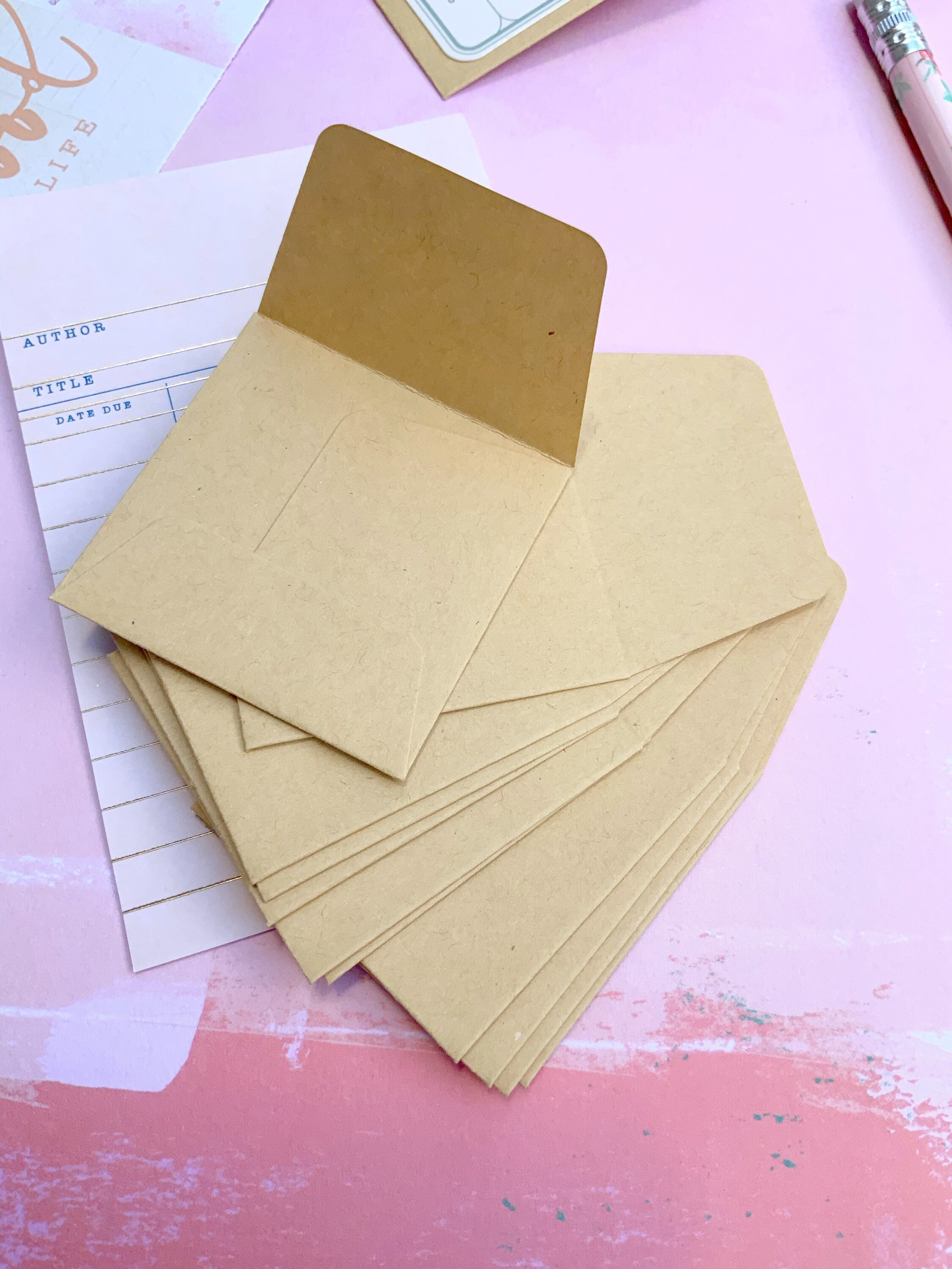 25 Kraft Envelopes 2 x 2 inches Tiny and Cute | Etsy