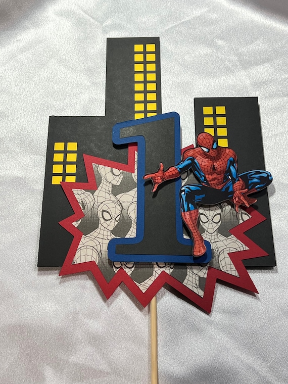 Spider-man Centerpieces 6 Piece - Etsy