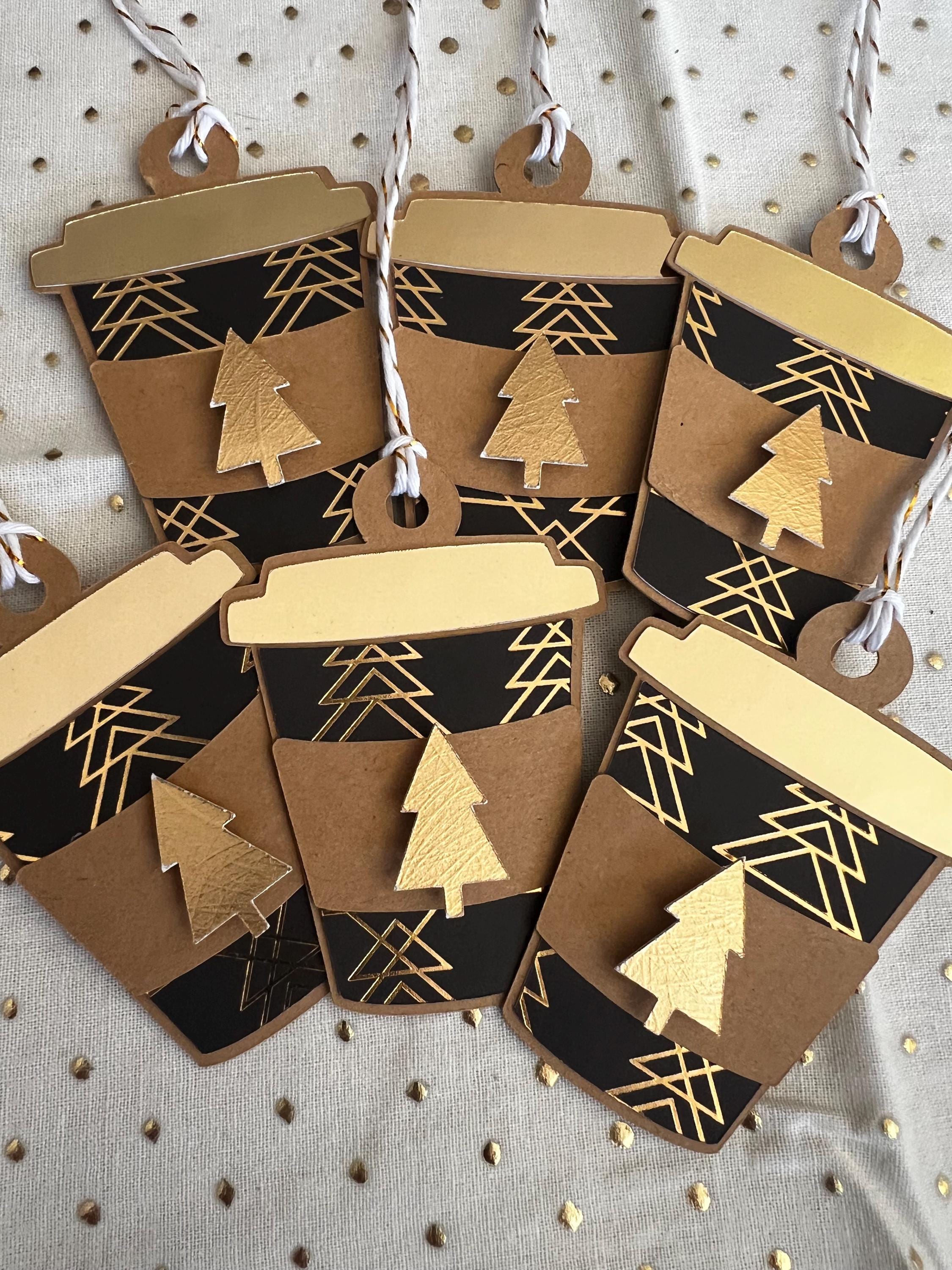 Coffee Cup Christmas/holiday/festive Gift Tags - Set of 6 - Etsy